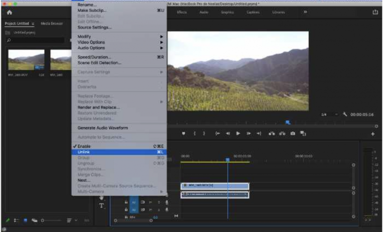 How to split a clip in Premiere Pro
